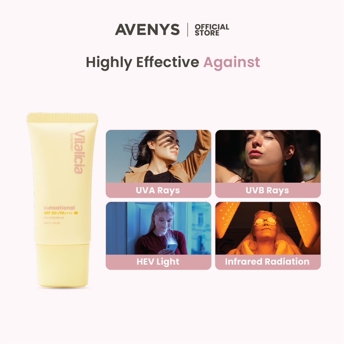 Vitalicia Sunscreen sunsational SPF 50+ PA ++++ – AVENYS MALAYSIA