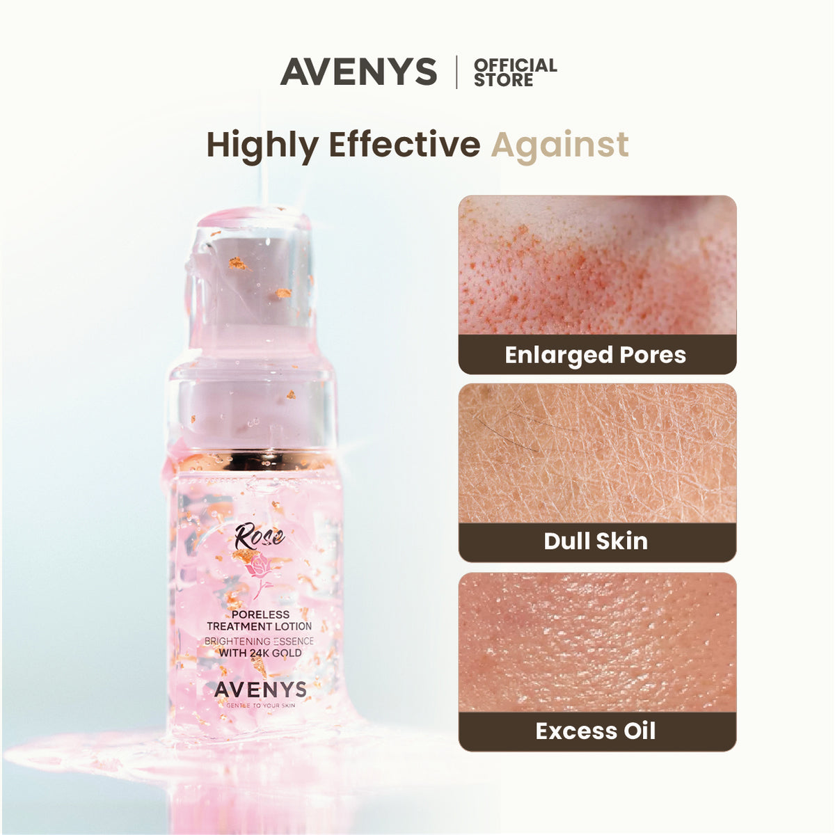 AVENYS ROSE Poreless Treatment Lotion 35ML – AVENYS MALAYSIA